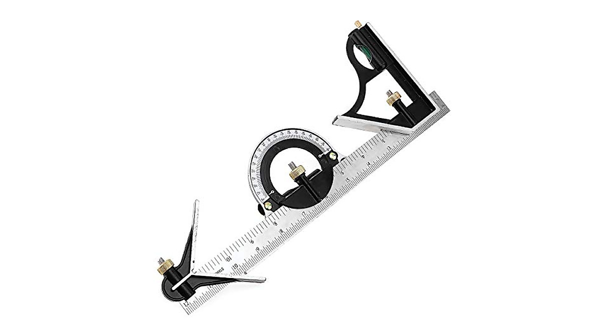 Smgda 12" Stainless Steel Combination Square Tool Set