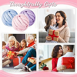 Timgle 6 Pcs Chunky Yarn Arm Knitting Yarns Bulky Yarn for Knitting Hand DIY Knit Throw Blanket Craft, Total 3.3 Lbs(Blue, Purple, Pink)