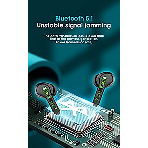 M48-Wireless Bluetooth Headset，Wireless Earbuds，Noise Cancelling Earbud，HD Sound Quality，deep bass，Sports Game headse，IPX6 Waterproof Stereo, Support to Summon The Voice Assistant, Black