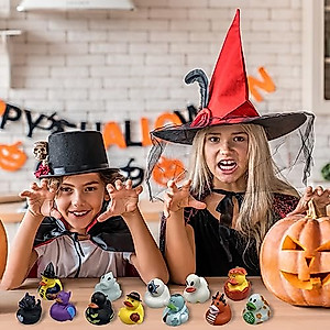 QINGQIU 24 Pack Halloween Rubber Ducks Jeep Bath Toys for Kids Toddlers Halloween Toys Halloween Party Favors Halloween Treat Bags Gifts