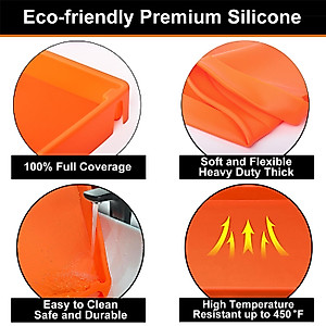 Silicone Griddle Mat for 36 in Blackstone Grill,Grill Buddy Accessories Protective Top Cover Protector Outdoor,Heavy Duty Food-Grade Barbecue Mat(Orange)