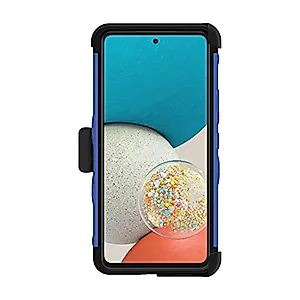 ZIZO Bolt Bundle for Galaxy A53 5G Case with Screen Protector Kickstand Holster Lanyard - Blue
