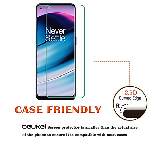 beukei (3 Pack) Compatible for OnePlus Nord N20 5G Screen Protector Tempered Glass,Touch Sensitive,Case Friendly, 9H Hardness