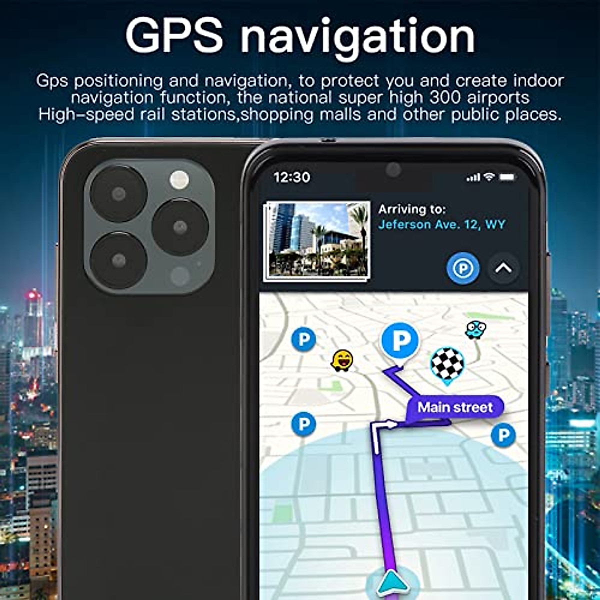 VBESTLIFE 6.1in Unlocked Smartphone 3G Cell Phone for Android, 6.1in HD Screen Dual Card Dual Standby Mobile Phone, 4000mAh Large Battery, Three Card Slots, Face Unlock(Black)