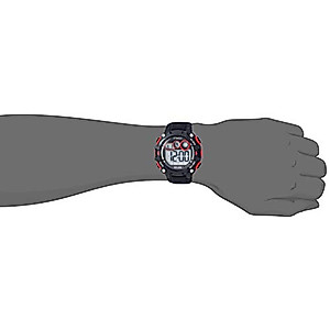 Timex Men's TW5M27000 DGTL Big Digit 48mm Black/Gray/Red Silicone Strap Watch