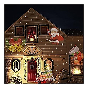 Lovedfgh Christmas Snowflake Lights Christmas Window Projector Lights, Movies Festival LED Projection Decoration Spotlight, Switch Between Christmas The Best Gift for Children at Christmas 11.12