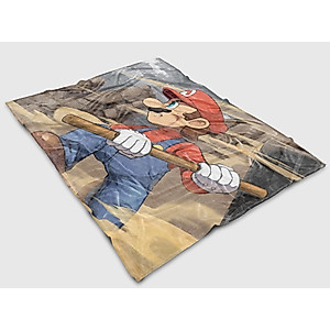 NICHIYOBI Redcap Beard Plumber Bros Game Flannel Blanket Kobayashi Tohru Kanna Lightweight Cozy Throw Blanket Warm Bed Blanket fit Sofa and Couch (03,Medium 60x50in)