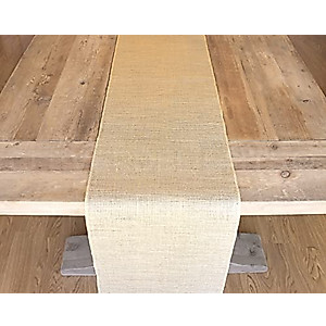 CleverDelights 14" Premium Burlap Roll - 50 Yards - No-Fray Finished Edges - Natural Jute Burlap Fabric