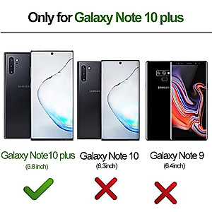 YoodQood for Samsung Galaxy Note10 Plus Square Case Non Slip Shockproof Slim TPU Full Protection Retro Elegant Luxury Leather Case with Kickstand for Samsung Note 10 Plus(Brown)