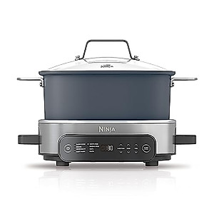 Ninja MC1101 Foodi Everyday Possible Cooker Pro, 8-in-1 Versatility, 6.5 QT, One-Pot Cooking, Replaces 10 Cooking Tools, Faster Cooking, Family-Sized Capacity, Adjustable Temp Control, Midnight Blue