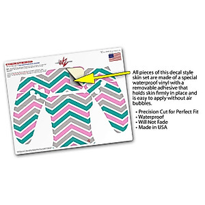 WraptorSkinz Skin Wrap compatible with Sony PS5 DualSense Controller Zig Zag Teal Pink and Gray (CONTROLLER NOT INCLUDED)