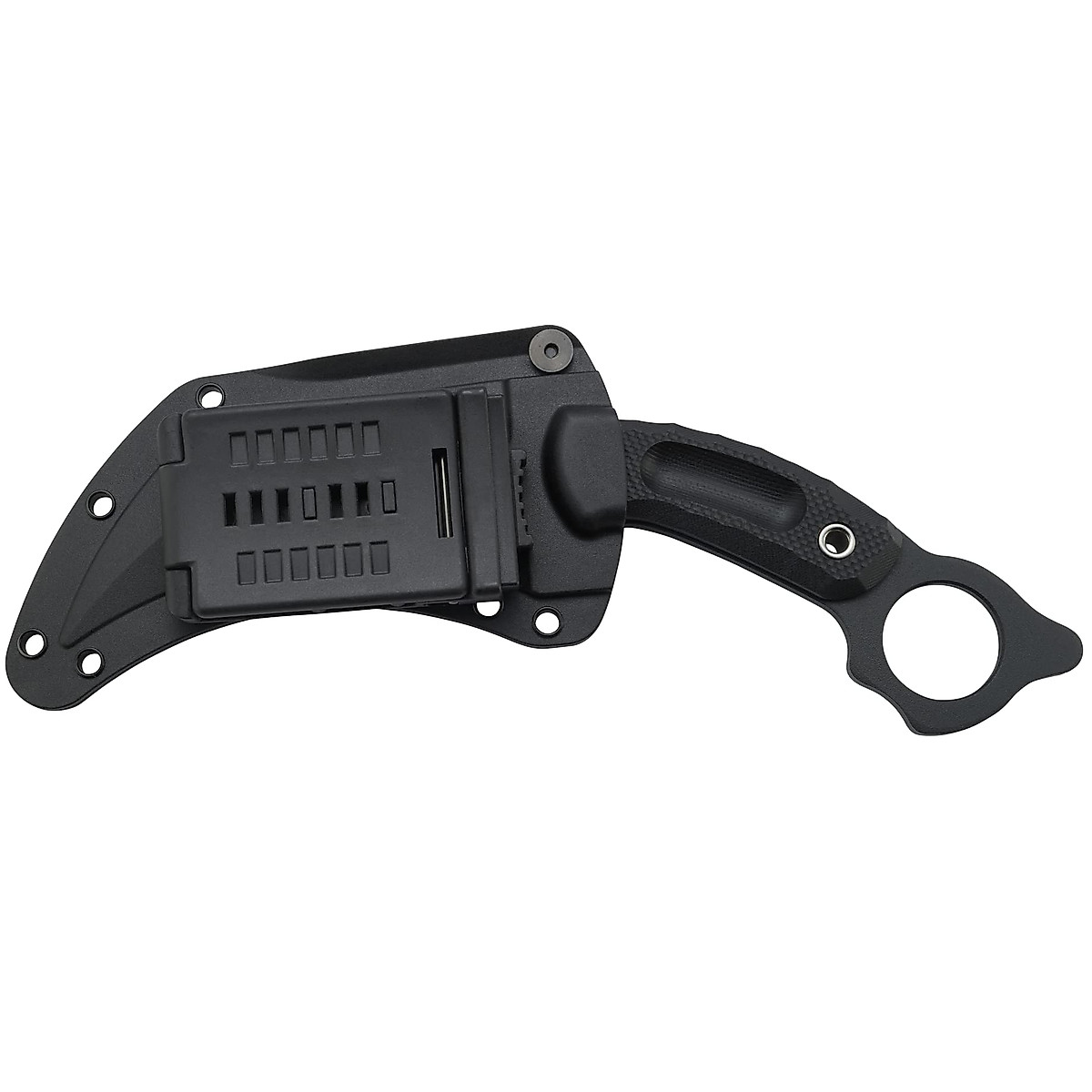 CRKT Du Hoc Fixed Blade Knife with Sheath: Powder Coated SK5 Steel, Karambit Blade, G10 Handle, Molle Compatible Sheath 2630