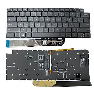 GinTai Laptops US Keyboard with Backlit Replacement for Dell Vostro 5310 5320 5410 5415/for Latitude 3320 3420 (Black)