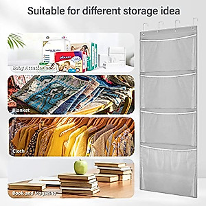 Hanging Stuffed Animal Storage, Over The Door Large Plush Toy Organizer with Metal Hook, Baby Accessories Holder Idea for Nursery, Doll & Teddy Bear Mesh Hammock Bag for Girls Boys Kids Room