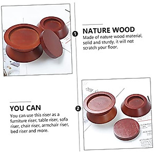 Floor Bed Frame 3pcs Furniture Booster Furniture Leg Pad Table Risers Solid Wood Bed Frame Furniture Lift Floor Sofa Furniture Lift Riser Furniture Foot Pads Bed Risers