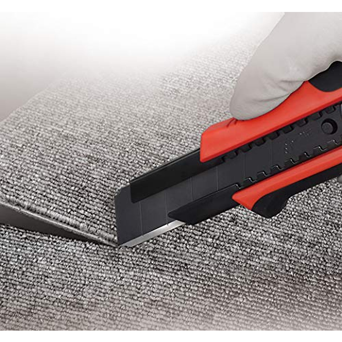 TAJIMA Utility Knife - 1" 7-Point Rock Hard FIN Snap Blade Box Cutter with Dial Lock & 2 Rock Hard Blades - DFC671N-R1