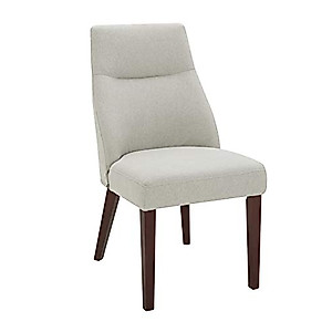 Amazon Brand – Rivet Phinney Contemporary Upholstered Dining Chair, 19.7"W, Wood,Silver