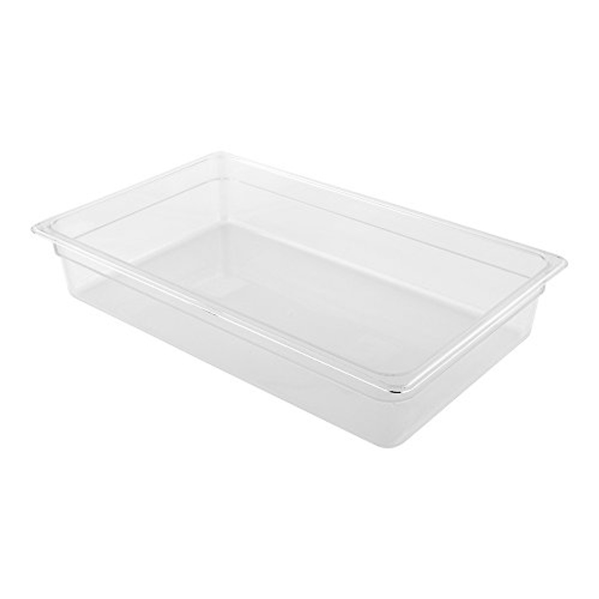 Restaurantware-4 Inch Deep Food Pans, 1 Full Size Commercial Food Storage Container - Freezable, Break-Resistant, Clear Plastic Cold Pans, Dishwashable, For Kitchens, Restaurants, Or Cafeterias