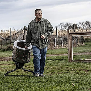 Yardbird 21833 Chicken Plucker, Stainless Steel, 1.5 HP Motor, 20-inch Drum, 110 Natural Soft Fingers, Integrated Irrigation Ring, Transport Wheels, Simple Debris Collection