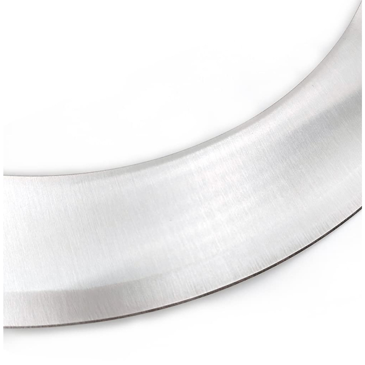 8.7 Inch Stainless Steel Mezzaluna Knife - Salad Chopper Rocker Pizza Cutter Rocker Knife Curved Blade Sharp Blade Double Handle Fruit Vegetable Mincing Knife