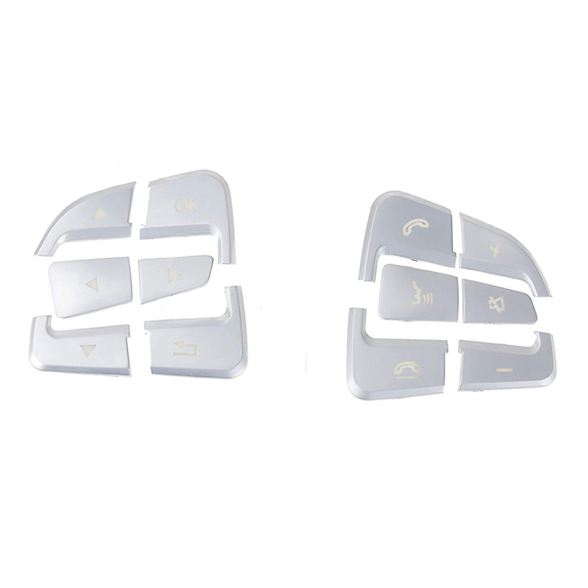 EKoKim Car Styling Steering Wheel Button Covers Trim Stickers Compatible with Mercedes Benz GLC A C Class W205 X253 CLA C177 GLA X156 Accessories