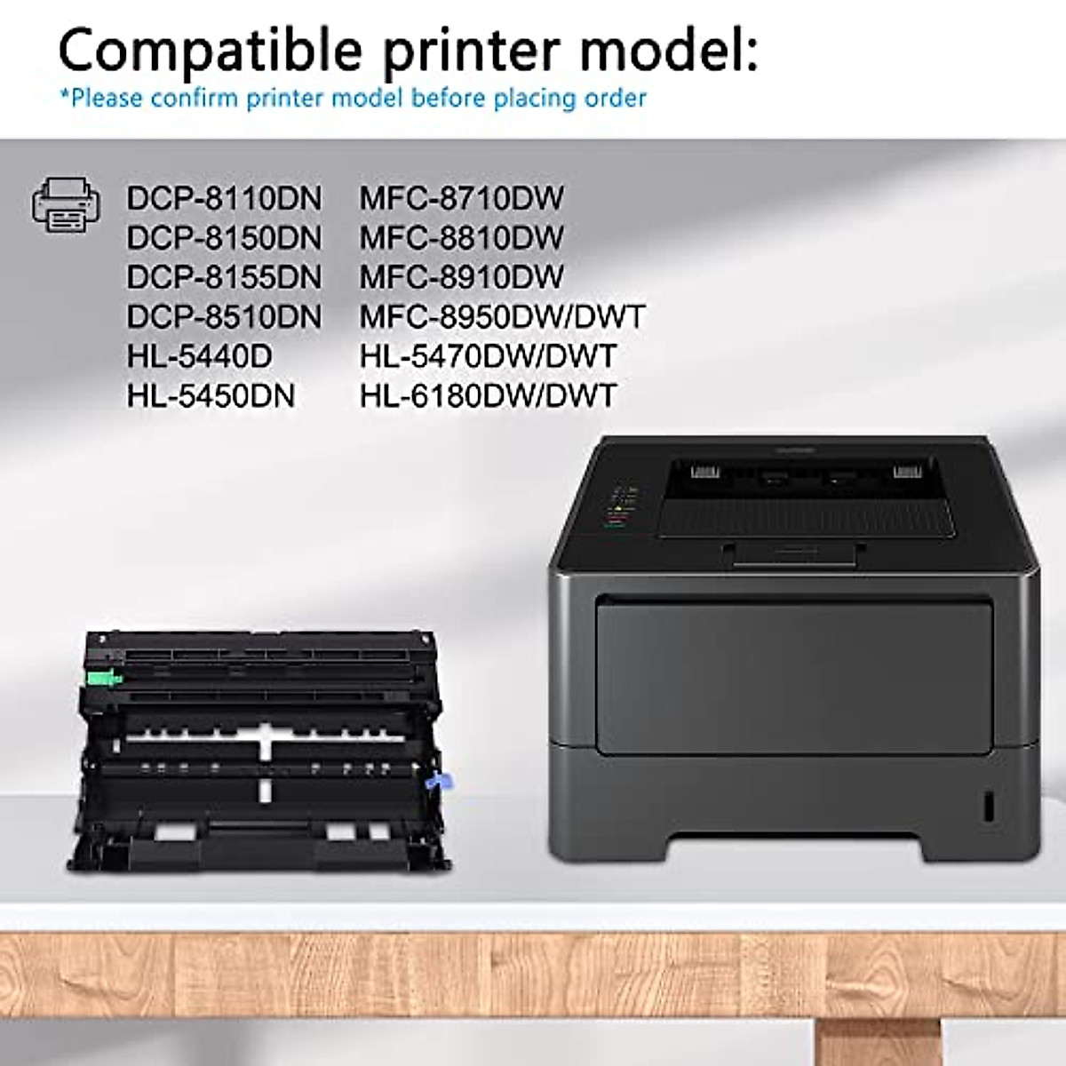 DR720 DR-720 DR 720 Black Drum Unit Compatible Replacement for Brother DR720 HL-5440D 6180DW/DWT DCP-8110DN 8150DN MFC-8910DW 8950DW/DWT Series Printer - Toner Not Include