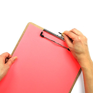 Officemate Recycled Wood Clipboards, Low Profile Clip, 6 Pack Clipboards, Letter Size (9 x 12.5 Inches), Brown (83806)