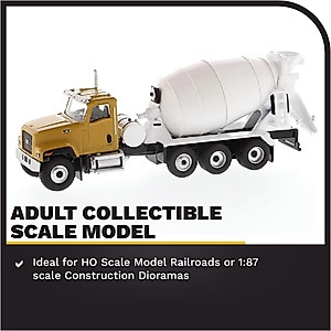Diecast Masters 1:87 Caterpillar CT681 Concrete Mixer, HO Scale Series Cat Trucks & Construction Equipment | 1:87 Scale Model Diecast Collectible Model 85512