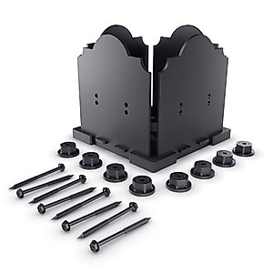 Ozco Building Products 56609 Laredo Sunset 8x8 Post Base Kit, (1 per Pack), Black