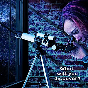 The Thames & Kosmos Telescope Essential STEM Tool | Childrens Refractor Telescope with 100x Magnification & Built-in Compass | Classic Scientific Device for Astronomical & Terrestrial Observations