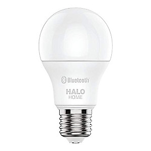 HALO 60W Equivalent A19 Dimmable Adjustable CCT (2700K-5000K) Smart Wireless LED Light Bulb in White (2-Pack)