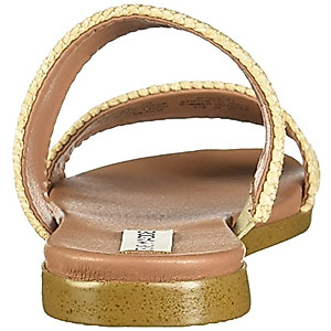 Steve Madden Women's Dual Flat Sandal, Natural Raffia, 9