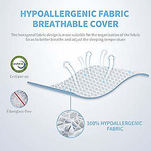 Opoiar 10inch Memory Foam Mattress King Size, Cooling Gel Infusion Bamboo Charcoal Mattress in A Box,Medium Firm Mattress Hypoallergenic Breathable Cover,Made in USA,Supportive