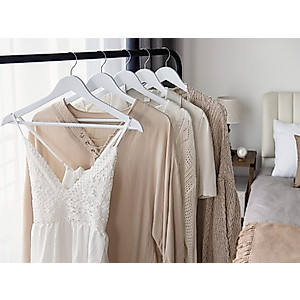 StorageWorks White Wood Hanger, Natural Wood Hangers 20 pack, White Wooden Hangers for Closet, Wooden Coat Hangers for Coats, Shirts, Bridesmaid Suits, Wedding Dress