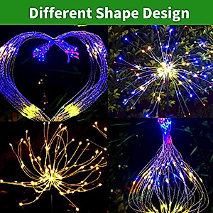 KPL Solar Outdoor Lights, Solar Firework Lights LED Sparkler Lights with 2 Modes Waterproof Solar Starburst String Lights Decorative for Yard Garden Patio Christmas Parties Wedding Decor