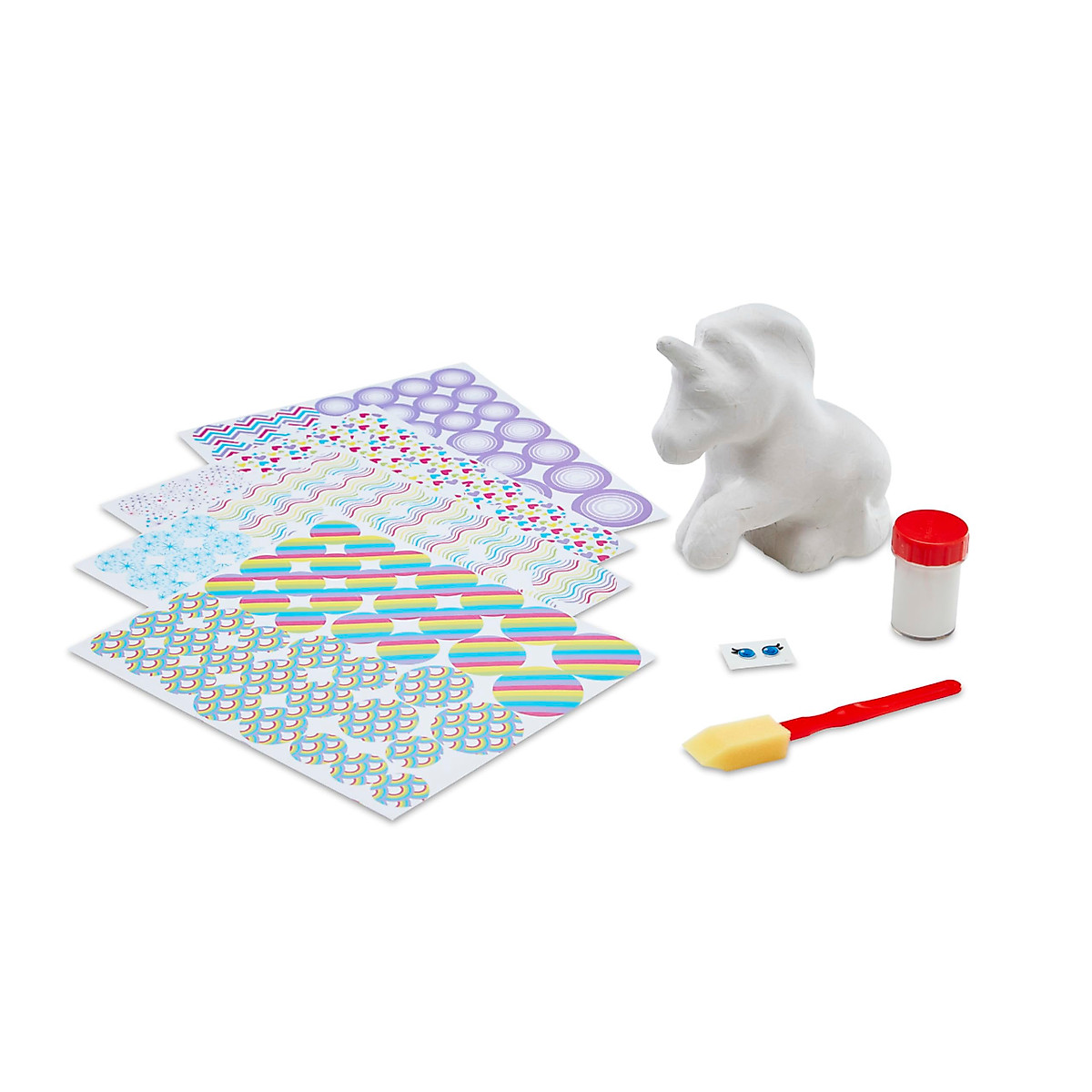 Melissa & Doug Decoupage Made Easy Unicorn Paper Mache Craft Kit with Stickers