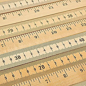 hand2mind Wood Economy Meterstick/Yardstick for School Classroom, Home, or Office (Pack of 10)