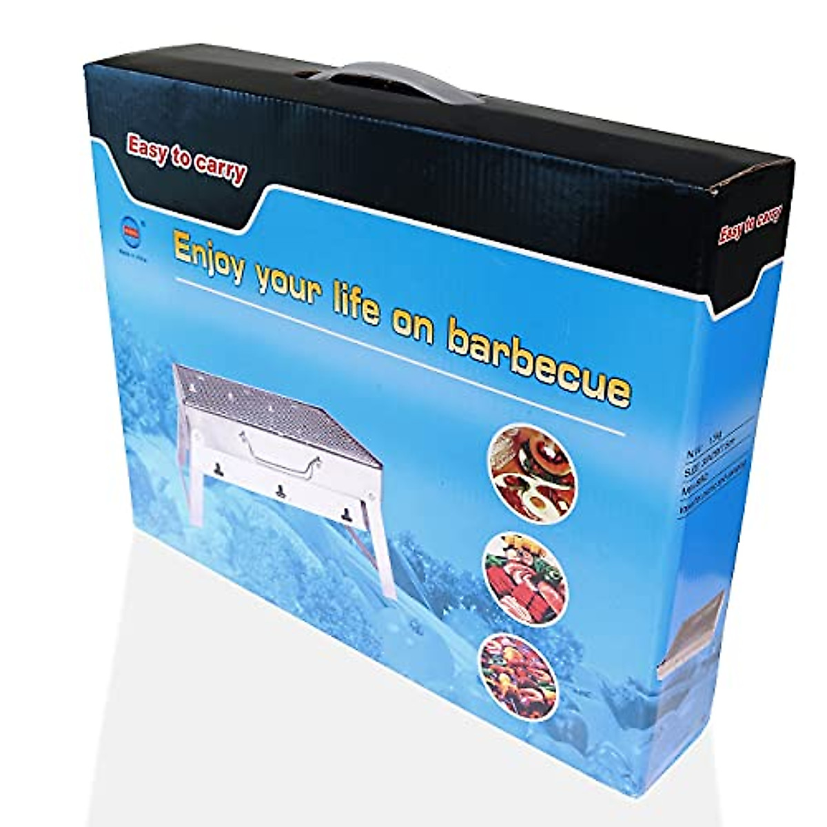 Portable Charcoal Grill Foldable Barbeque Grill Stainless Steel Small BBQ Grill Use For Backyard Patio Grillin Picnics Beach Trailers Camping