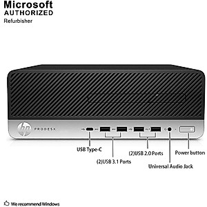 HP ProDesk 600 G3 SFF Desktop Computer Inter i7-6700 Up to 4.00GHz 16GB DDR4 New 512GB NVMe SSD Built-in AX210 Wi-Fi 6E BT HDMI Dual Monitor Support Wireless Keyboard and Mouse Win10 Pro (Renewed)