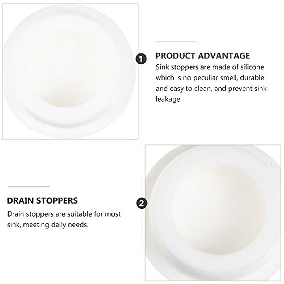 4 Pcs Basin Water Plug Stopper Drain Stopper Sink Hair Stopper Kitchen Accessories Premium Sink Stopper Drain Bath Plug Kitchen Supplies Bathroom Supplies Shower Drain Plug