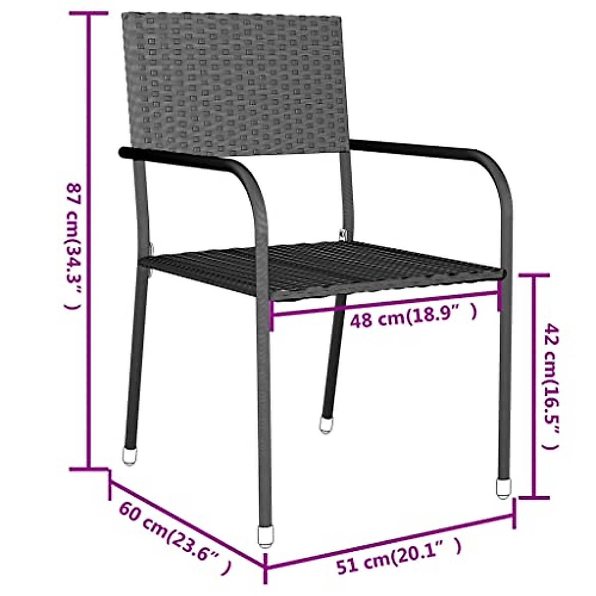 qiangxing 3 Piece Patio Dining Set Outdoor Patio Dining Set Outdoor Patio Furniture Patio Set Patio Table and Chairs Set Poly Rattan Gray 3098034