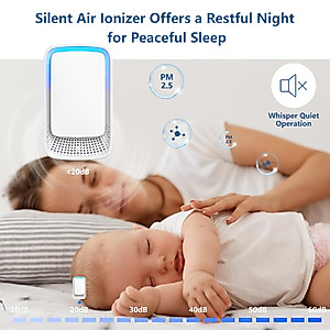 4 Pack Plug-In Negative Ion Ionizer for Home, Office, Kitchen, Bedroom, Bathroom - Filterless, Quiet Operation, Portable Mini Air Cleaner