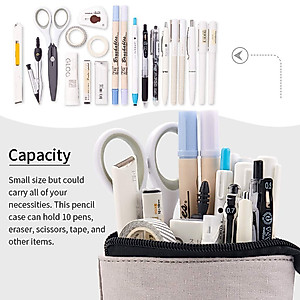 EASTHILL Big Capacity Pencil Pen Case Pouch Box Organizer Large Storage for Bullet Journal (Gray)