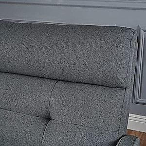 Christopher Knight Home Halima Fabric 2-Seater Recliner, Charcoal