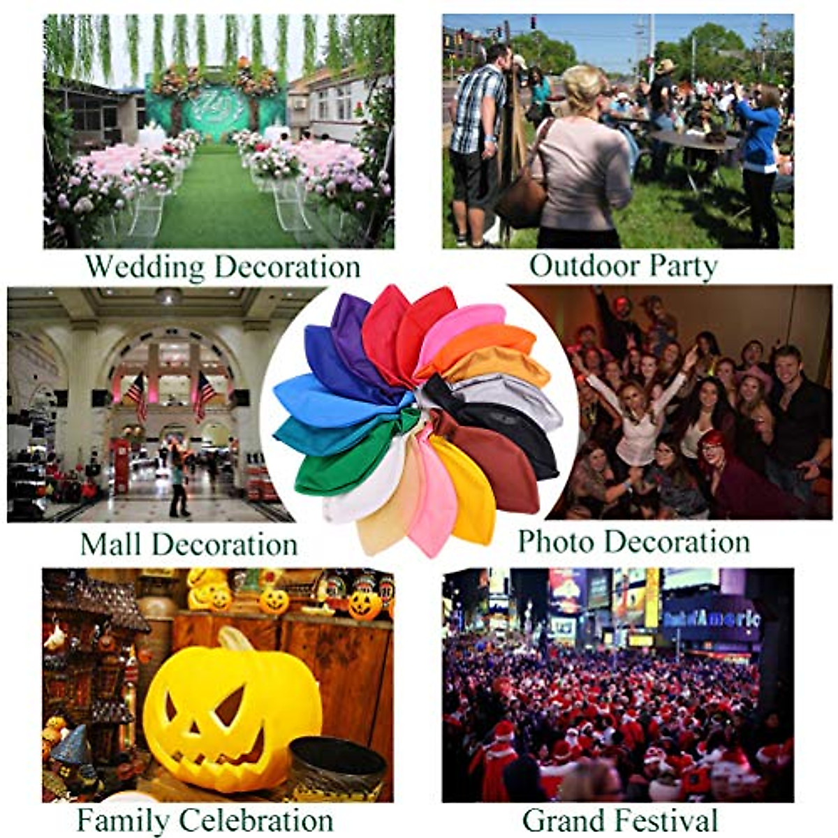 24 Inch Latex Round Balloons 10 Pack White Thick Big Balloons for Photo Shoot Wedding Baby Shower Birthday Party Decorations by IN-JOOYAA