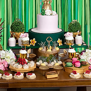 36 Rolls Jungle Safari Green Crepe Paper Streamers Hanging Party Streamers for Garden Theme Party Baby Shower Luau Hawaii Woodland Irish Lucky Day Birthday Backdrop Decoration, 1.8 Inch x 82 Ft/Roll