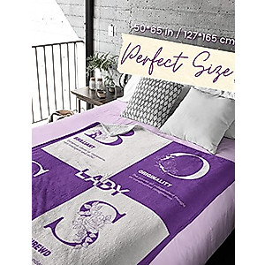 Boss Gifts from Employees, Boss Lady gifts, Bed Flannel Fleece Plush Throw Blankets (50"x 65") Office Gift idea for women in Boss Day, Birthday, Christmas, Appreciation, Retirement, Definition-Purple