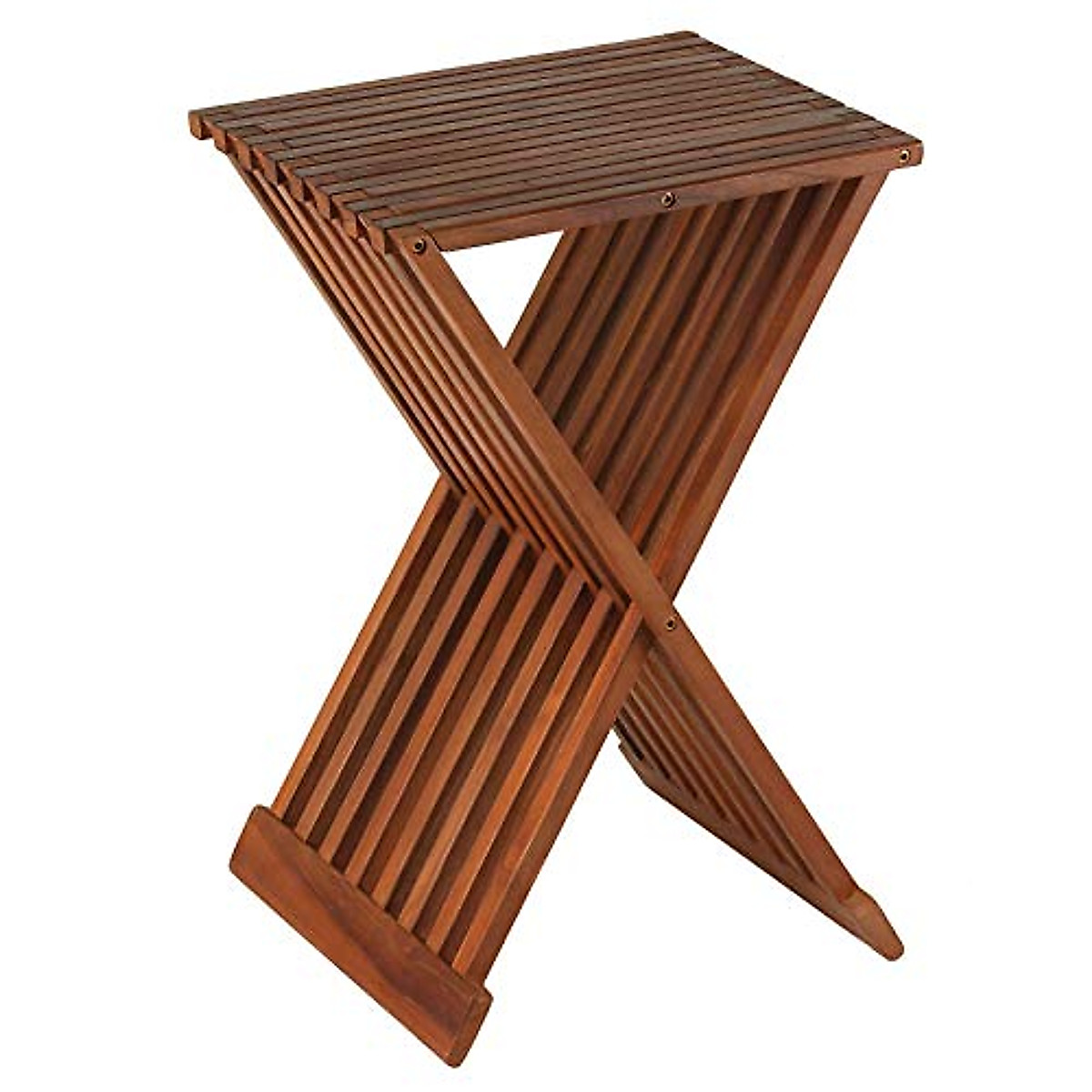 Bare Decor Leaf Folding Counterstool in Solid Teak Wood 24" high,Brown