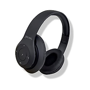 Santana ZEBOP by Carlos Santana, Hi-Fi Stereo Over-Ear Headphones, Bluetooth Headset with Microphone & 40mm Neodymium Drivers for Thundering Bass, Folding Headphone with Plush Protein Earpads, Black