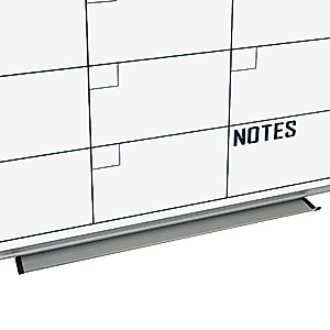 XBoard Magnetic Calendar Whiteboard 48" x 32" - Monthly Calendar Dry Erase Board, White Board + Colorful Calendar Board, Silver Aluminium Framed Monthly Planning Board